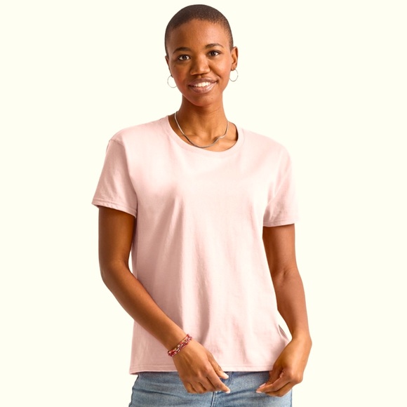 Hanes | Tops | Light Pink Hanes Short Sleeve Top | Poshmark